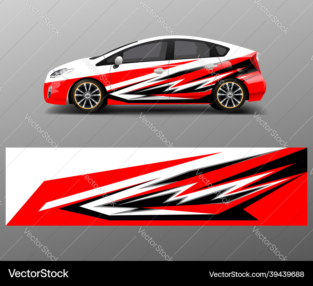 Car decal graphic abstract racing designs Vector Image