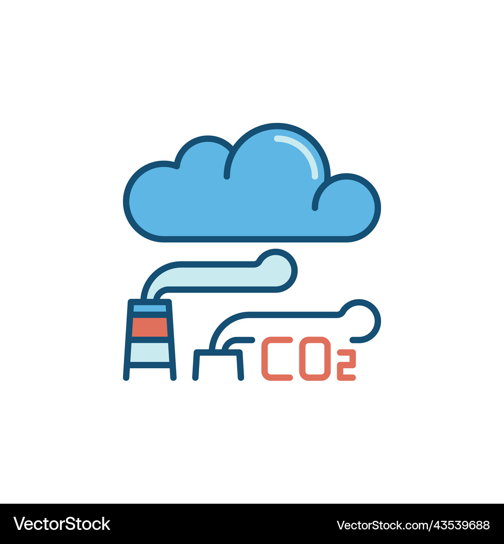 Co2 factory emissions air pollution modern Vector Image
