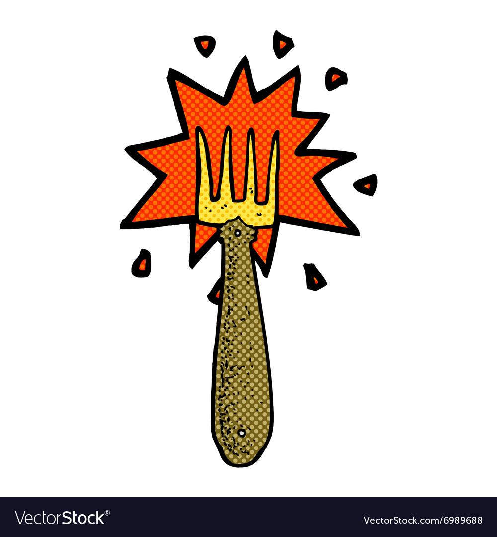 Comic cartoon fork Royalty Free Vector Image - VectorStock