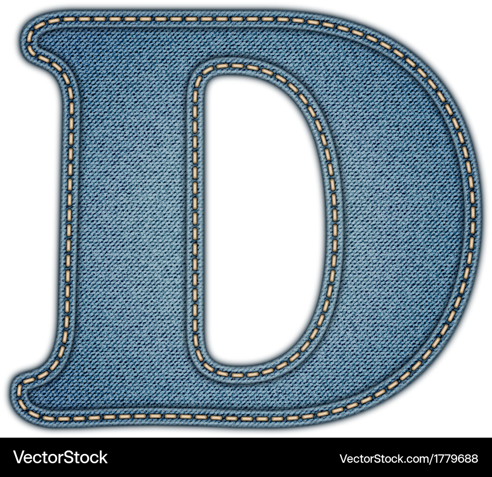 Denim letter jeans alphabet Royalty Free Vector Image