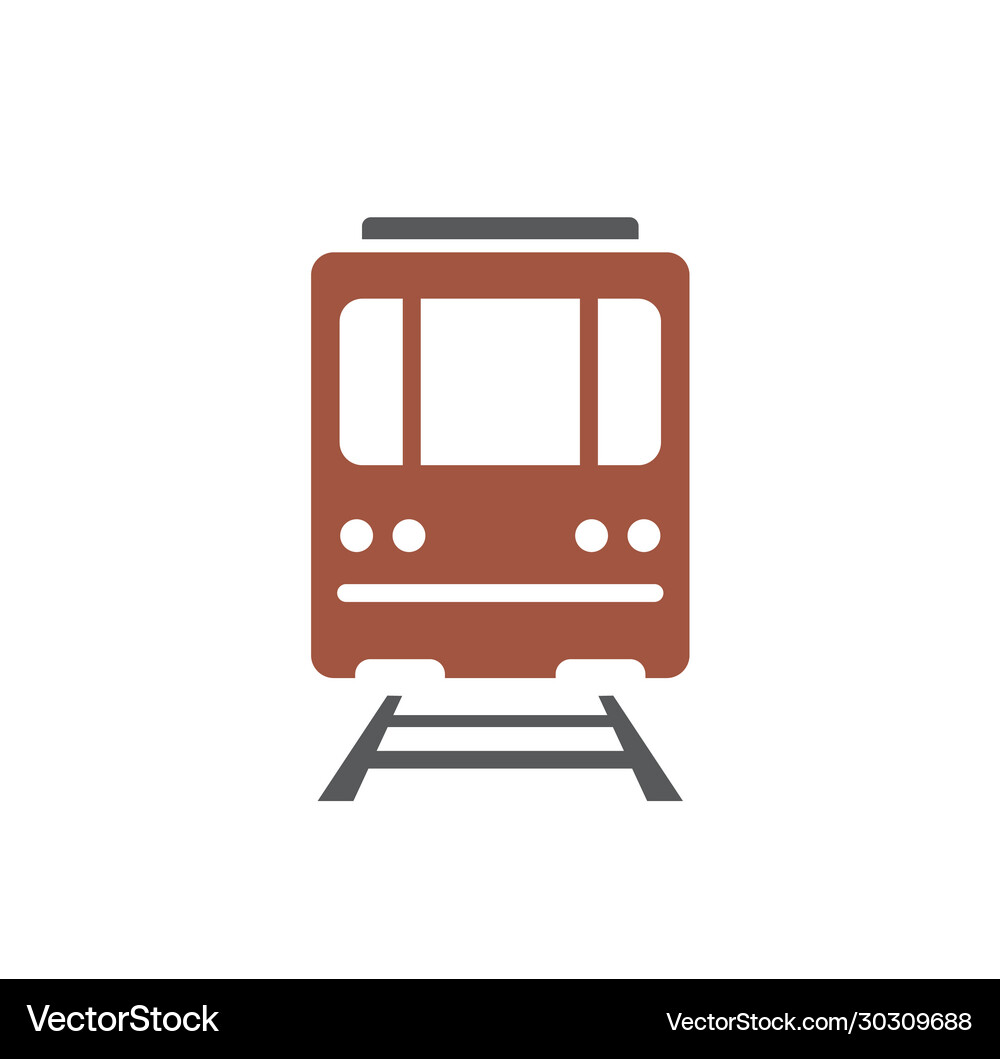 Railway transportation related icon on background Vector Image
