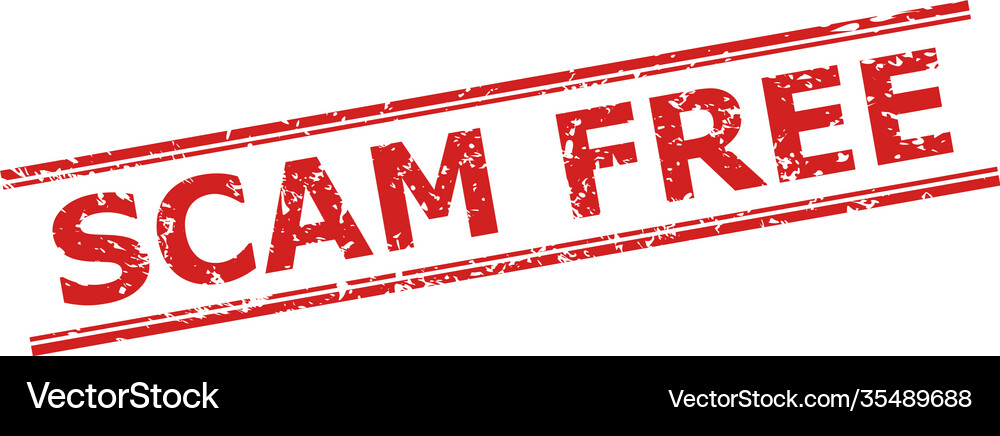 Scam free watermark with corroded style and double
