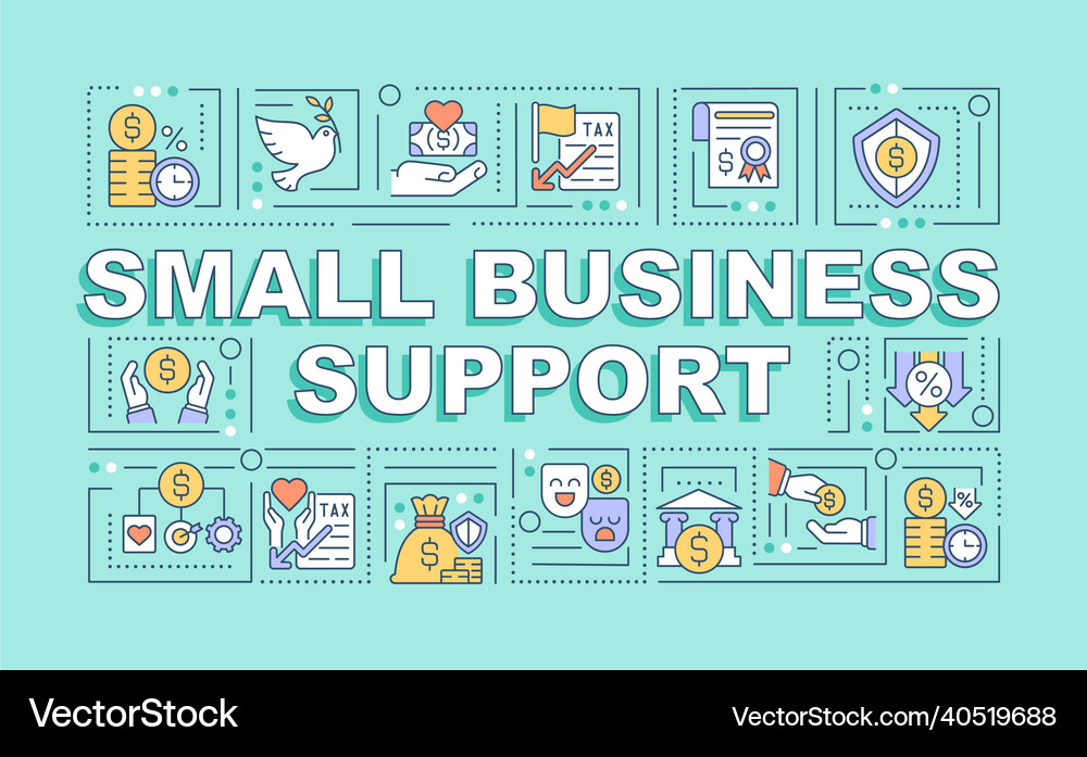 Small business support word concepts banner Vector Image
