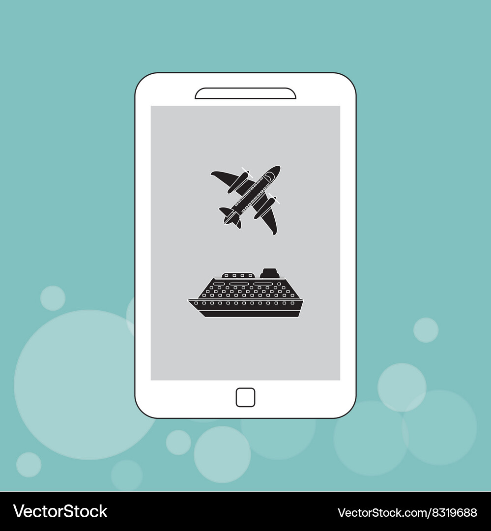 Smartphone and travel icon design Royalty Free Vector Image