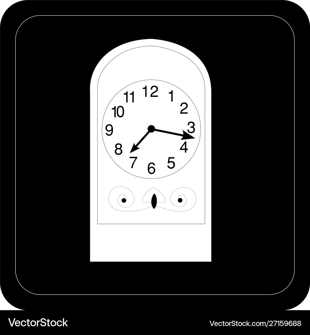 Vintage clock antique retro old Royalty Free Vector Image