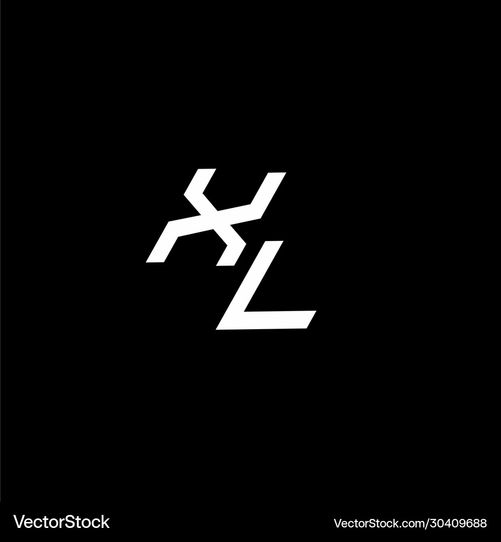 Xl logo monogram with up to down style modern Vector Image