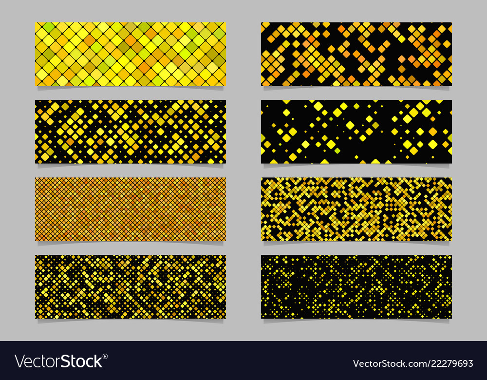 Abstract modern diagonal square pattern banner Vector Image