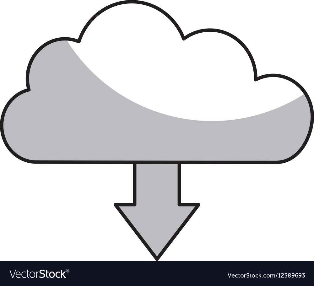 Cloud computing isolated icon Royalty Free Vector Image