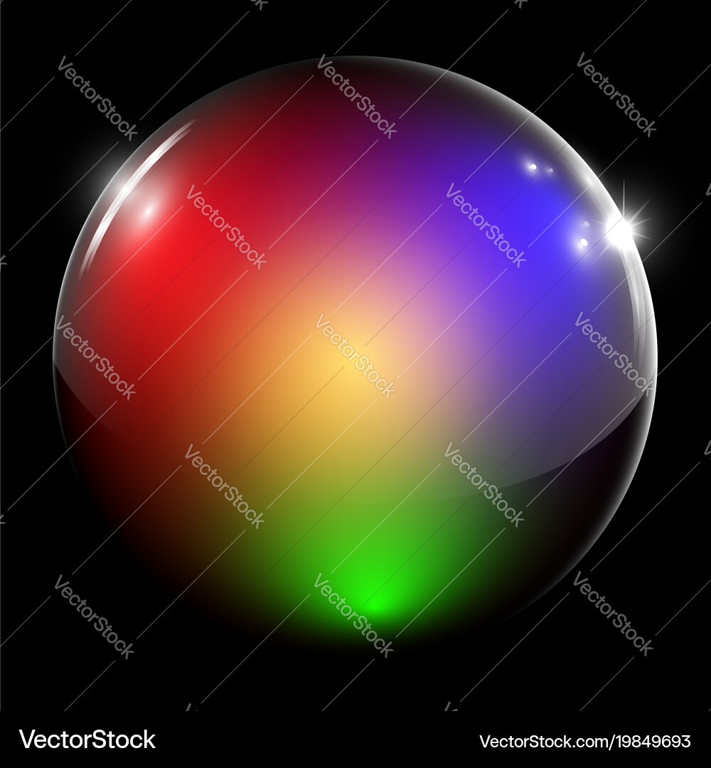 Colorful clear bubble Royalty Free Vector Image