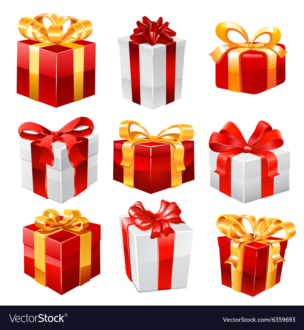 Gift set Royalty Free Vector Image - VectorStock