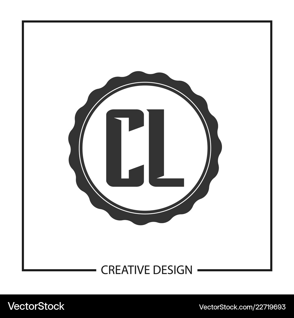 Initial letter cl logo template design Royalty Free Vector