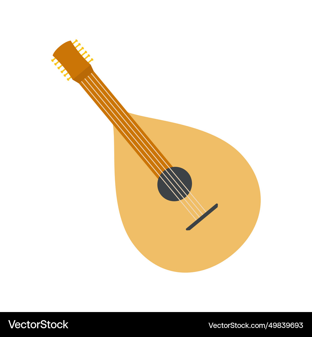 Italian wood mandolin Royalty Free Vector Image