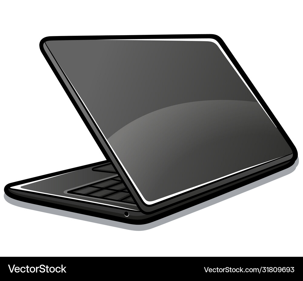 Laptop cartoon isolated design Royalty Free Vector Image