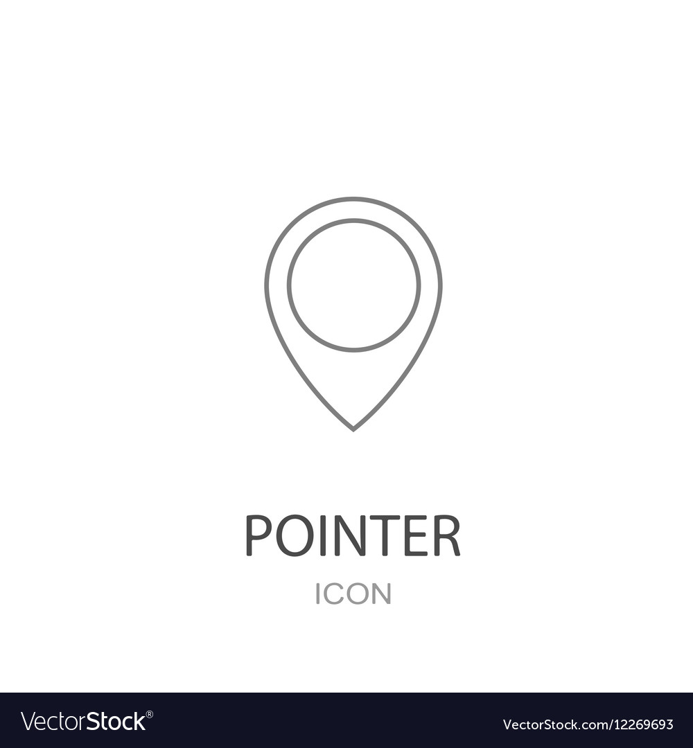 Map pointer icon Royalty Free Vector Image - VectorStock