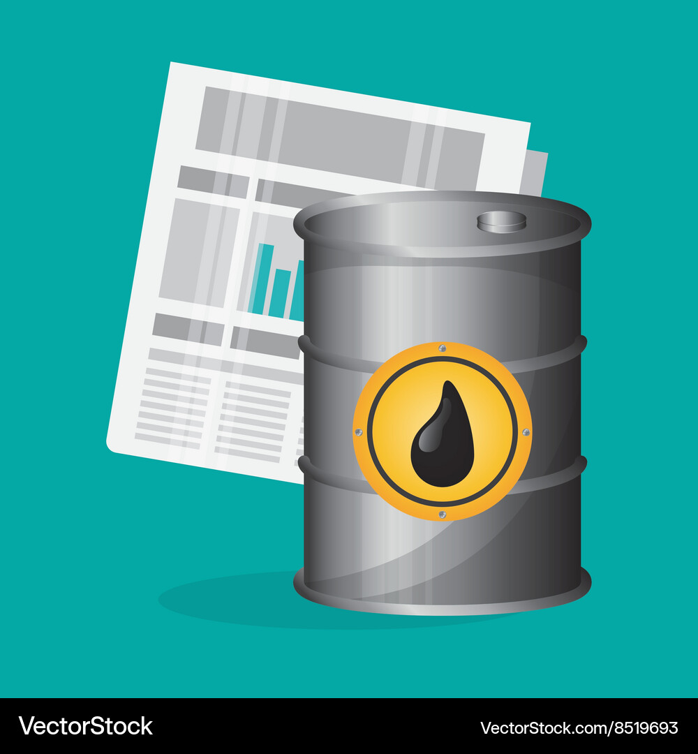 Petroleum design economy and industry Royalty Free Vector