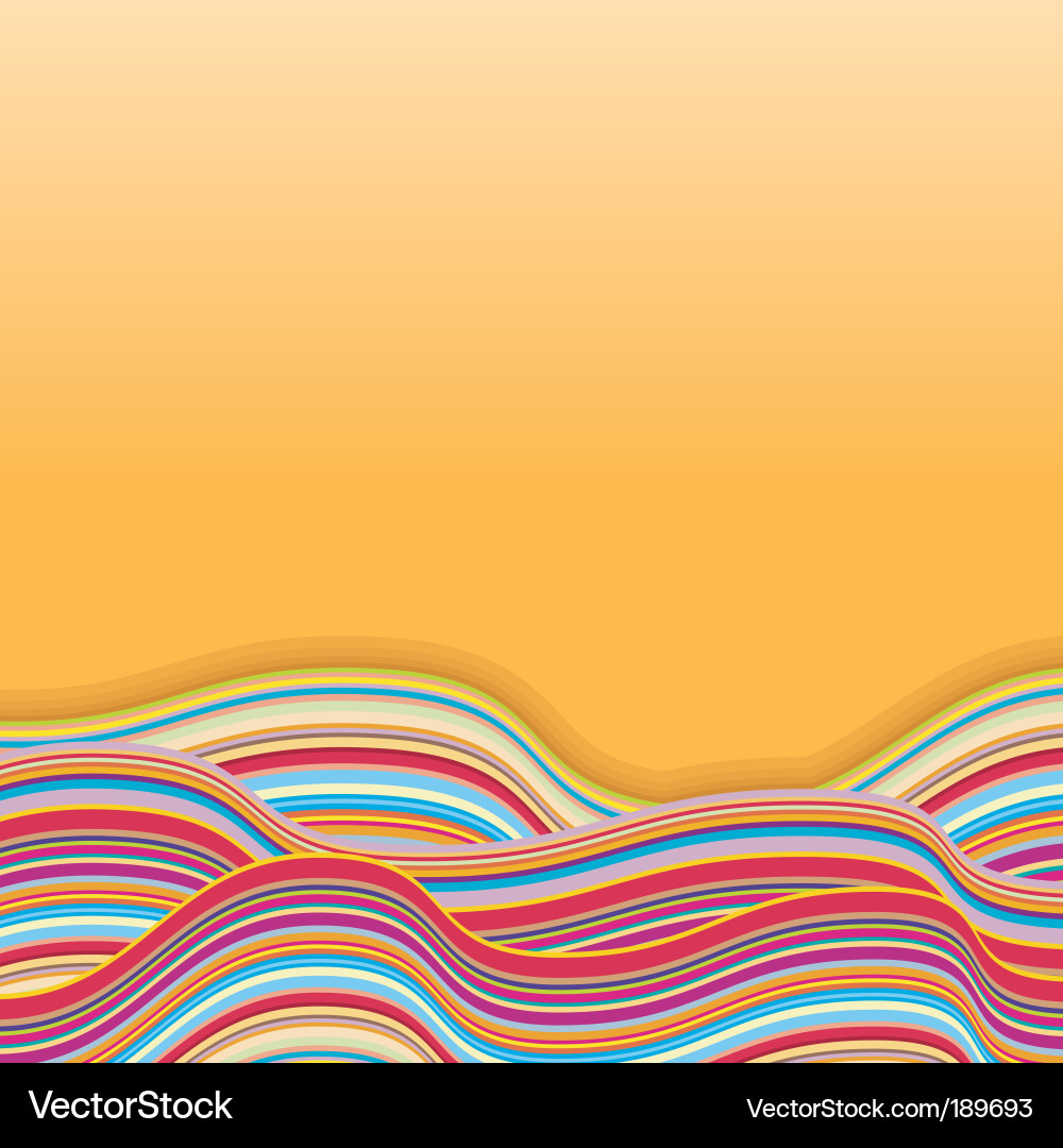 Rainbow waves Royalty Free Vector Image - VectorStock