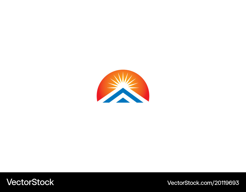 Shine shape business company logo Royalty Free Vector Image