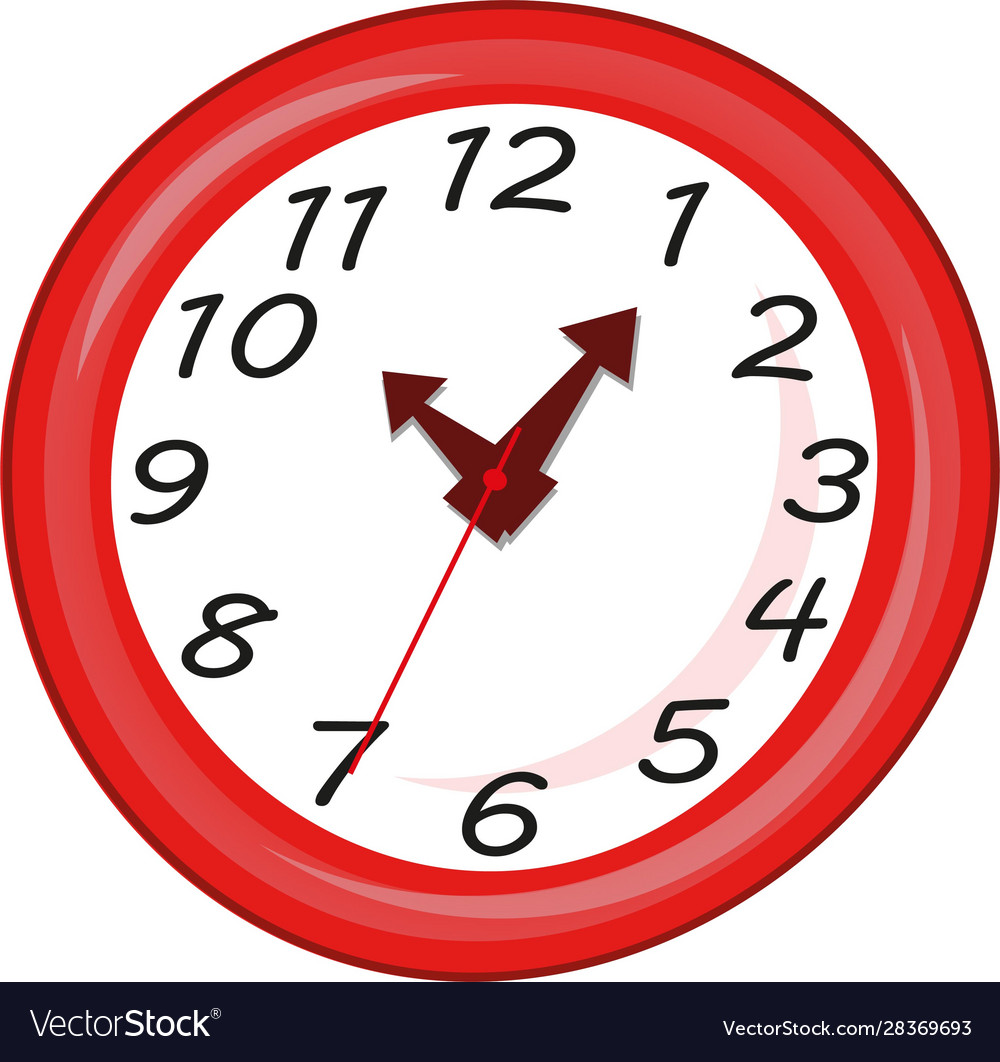 Wall clock Royalty Free Vector Image - VectorStock