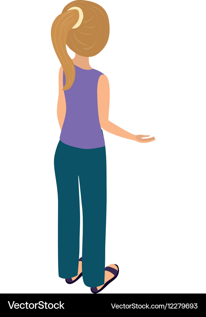 Young woman body complete Royalty Free Vector Image