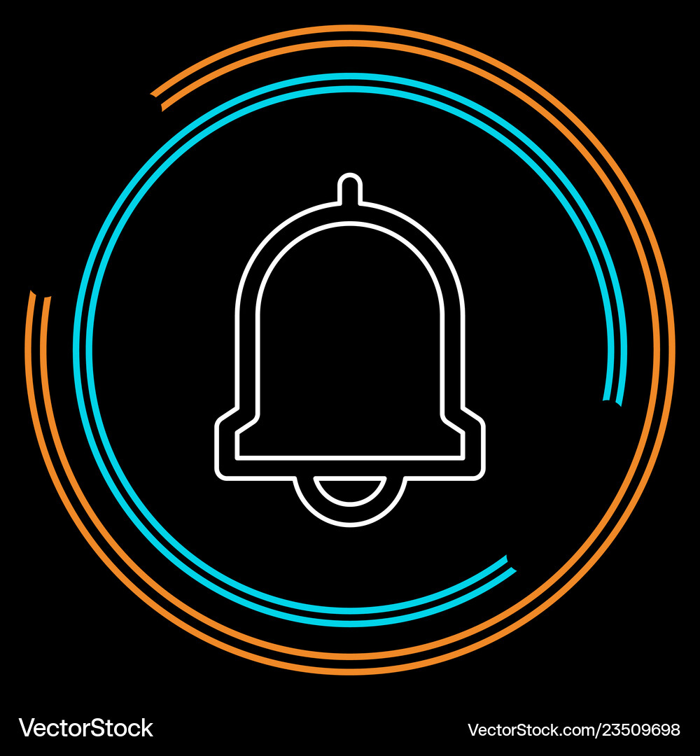 Bell icon alarm alert symbol Royalty Free Vector Image