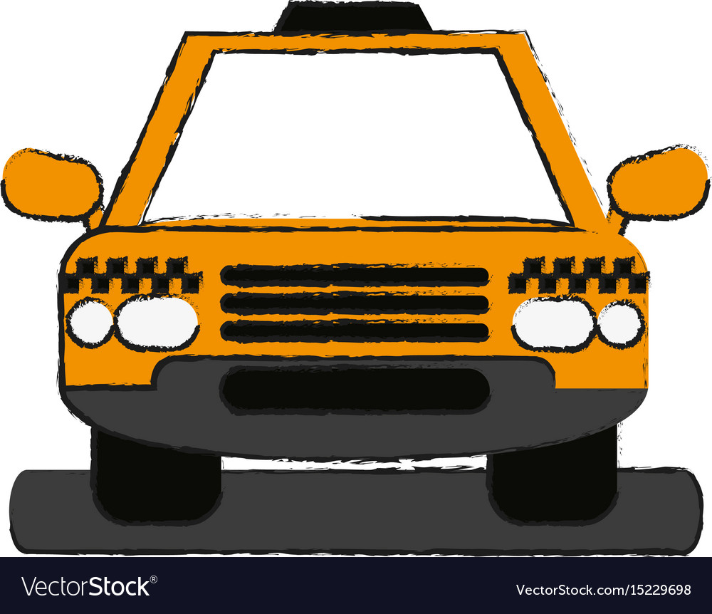Cab draw Royalty Free Vector Image - VectorStock