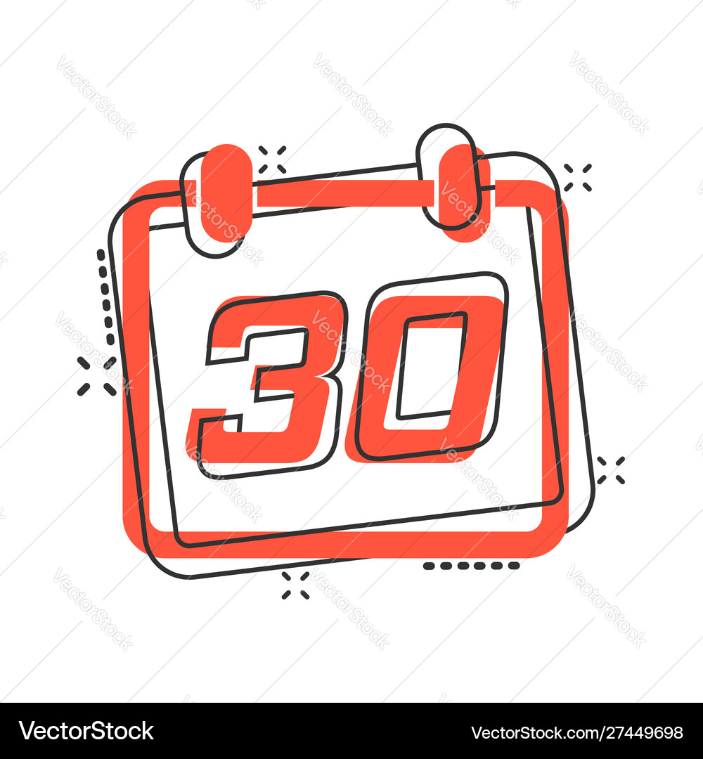 Calendar agenda icon in comic style planner Vector Image