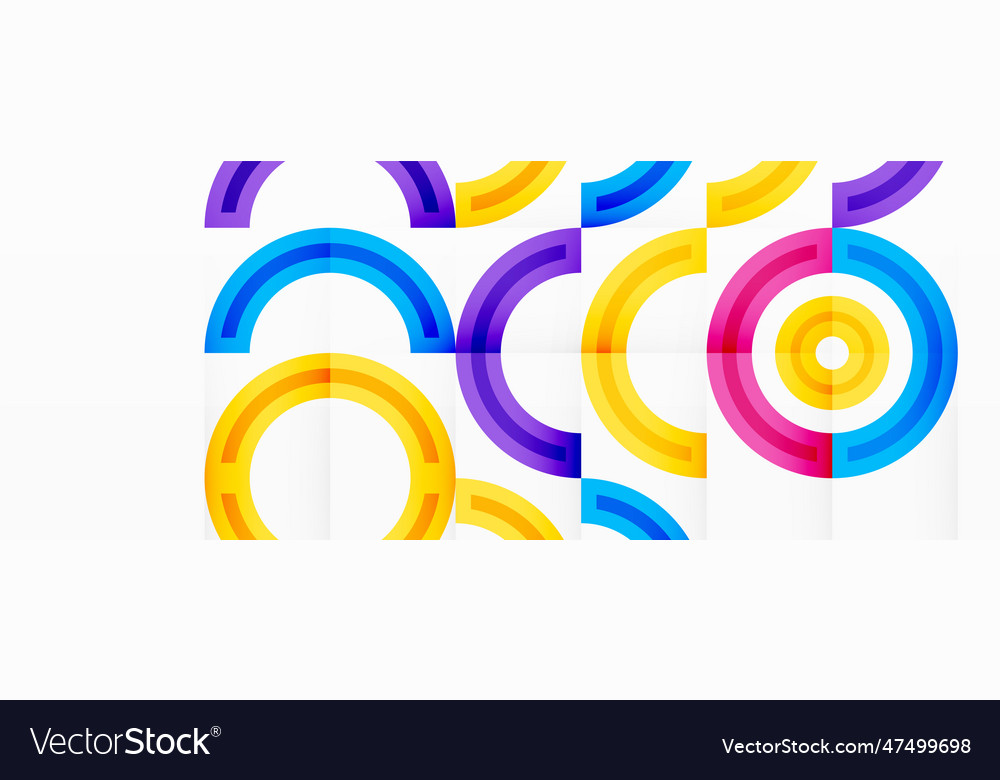Circles are arranged in a grid pattern abstract Vector Image
