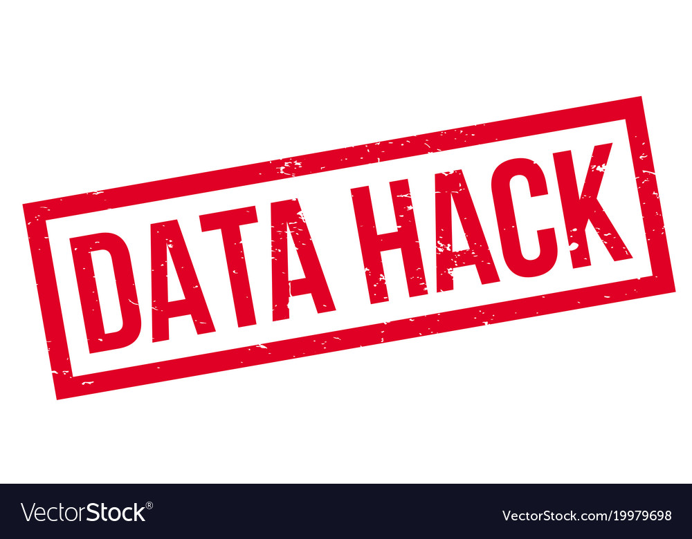 Data hack rubber stamp Royalty Free Vector Image