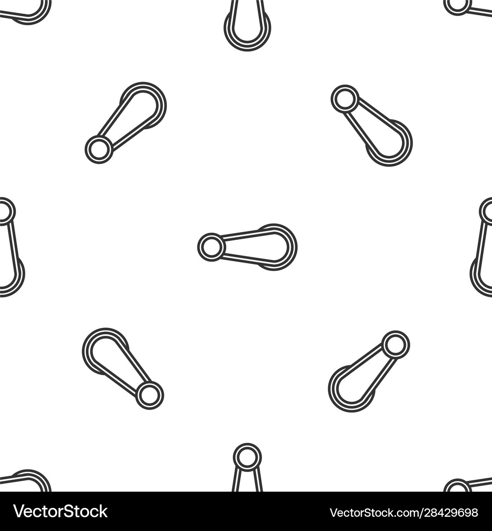Grey line car door handle icon isolated seamless Vector Image