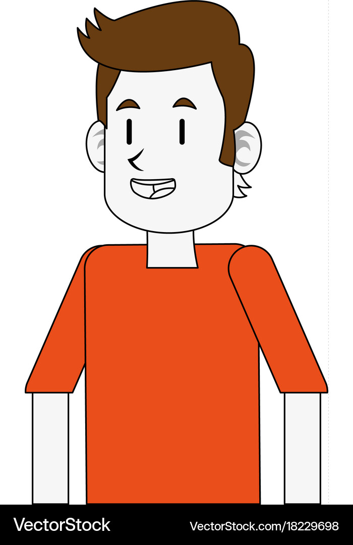 Happy man face Royalty Free Vector Image - VectorStock