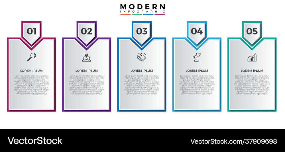 Infographic label design with icons and 5 options Vector Image