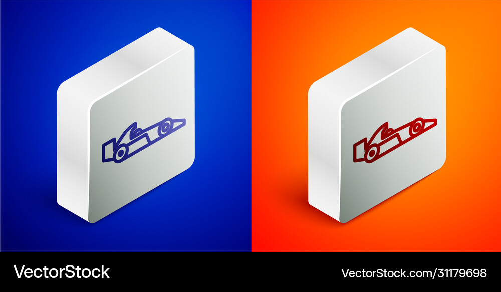 Isometric line formula 1 racing car icon isolated Vector Image