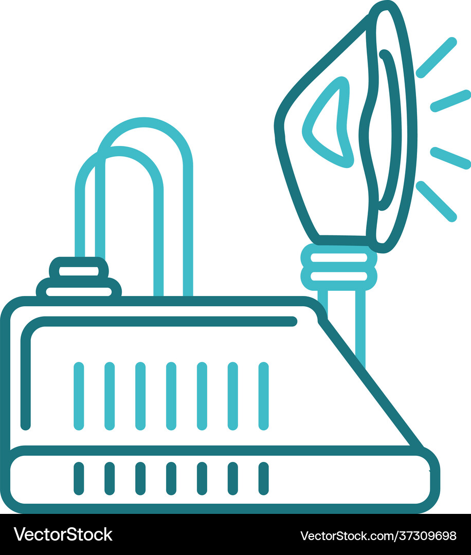 Medical nebulizer treatment Royalty Free Vector Image