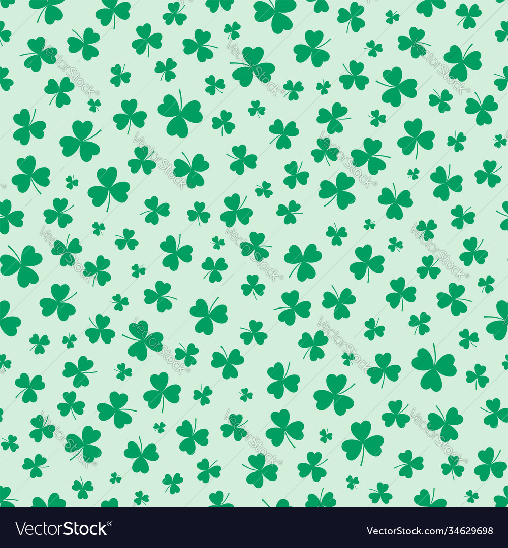 Shamrocks Seamless Pattern Royalty Free Vector Image