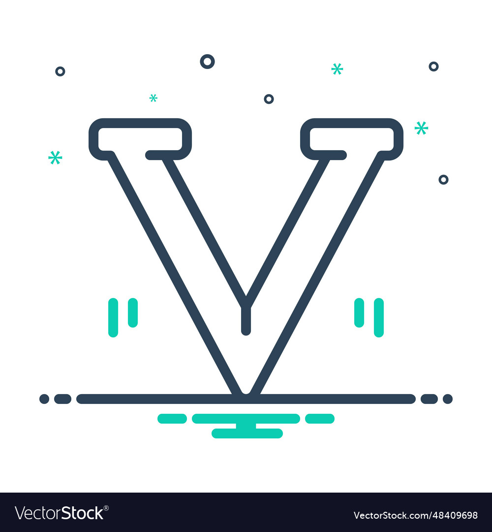V Royalty Free Vector Image - VectorStock