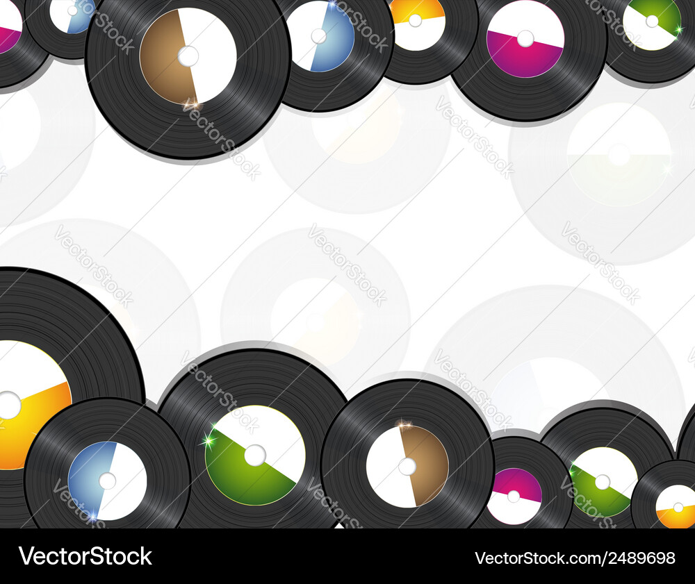 Vinyl music background Royalty Free Vector Image