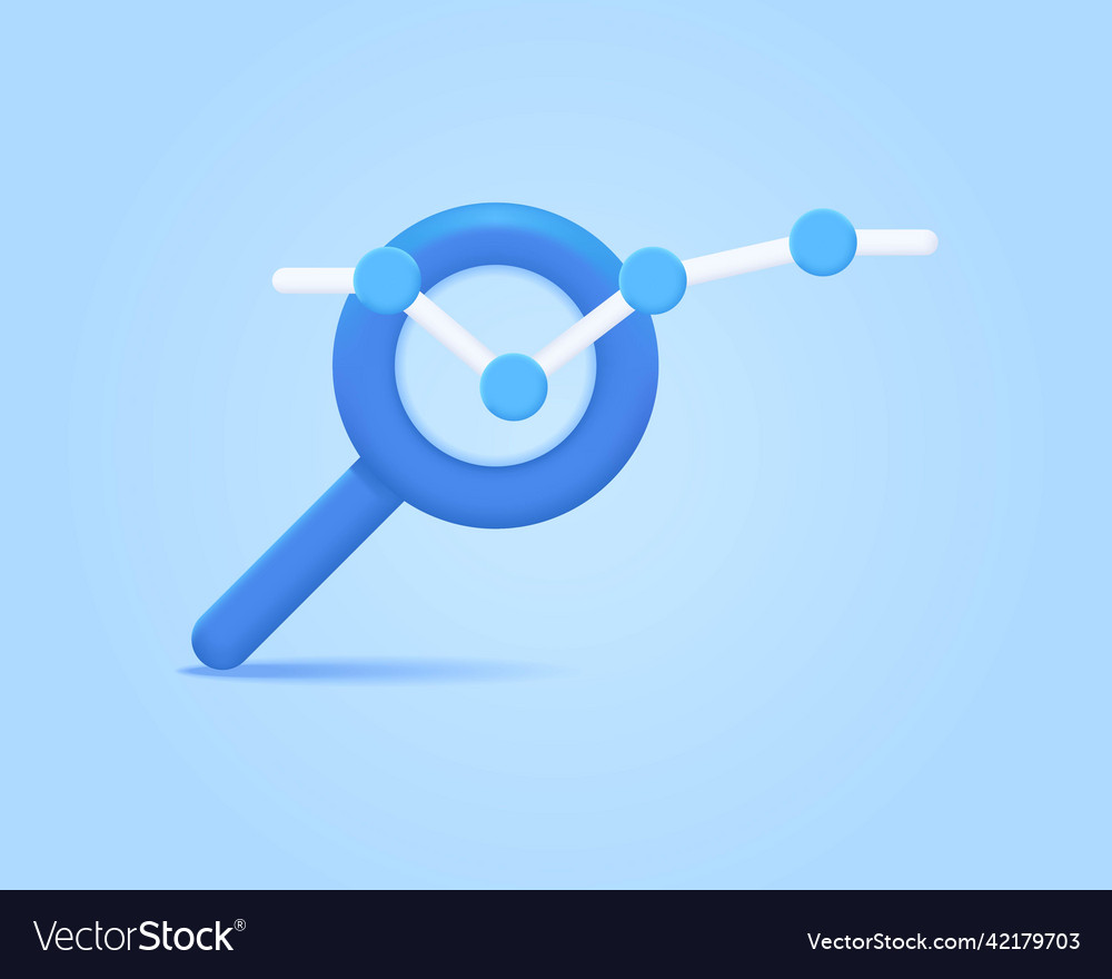 3d analysis realistic icon concept Royalty Free Vector Image