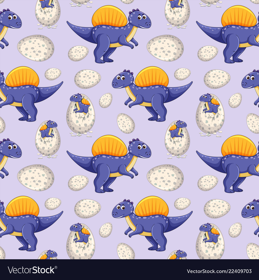 A dinosaur seamless pattern Royalty Free Vector Image
