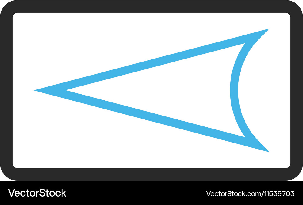 Arrowhead left framed icon Royalty Free Vector Image