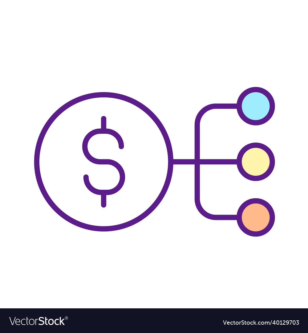 Budget allocation rgb color icon Royalty Free Vector Image Budget allocation rgb color icon Royalty Free Vector Image