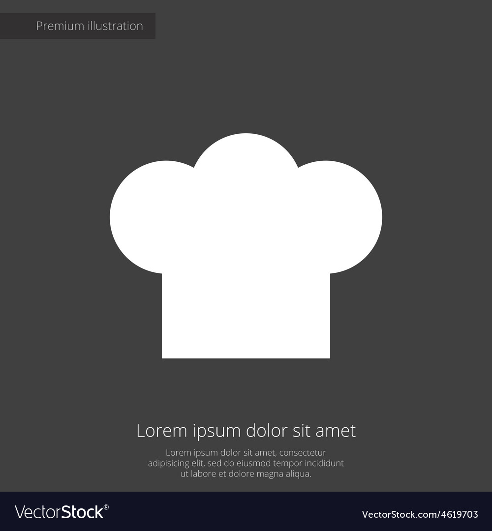 Chef hat premium icon Royalty Free Vector Image