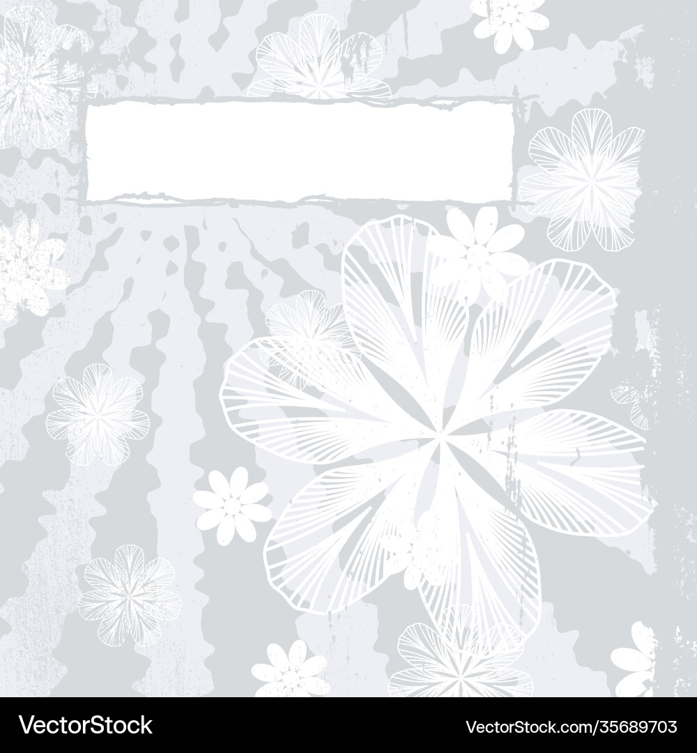 Couture floral grunge Royalty Free Vector Image