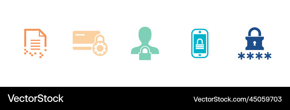 Data Encryption Secure Payment Online Privacy Vector Image