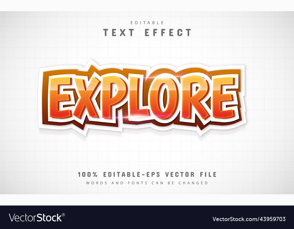 Explore text effects Royalty Free Vector Image
