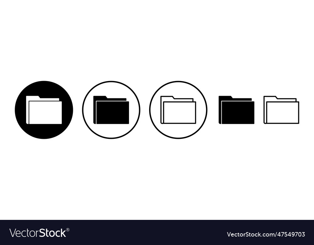 Folder icon document icon Royalty Free Vector Image