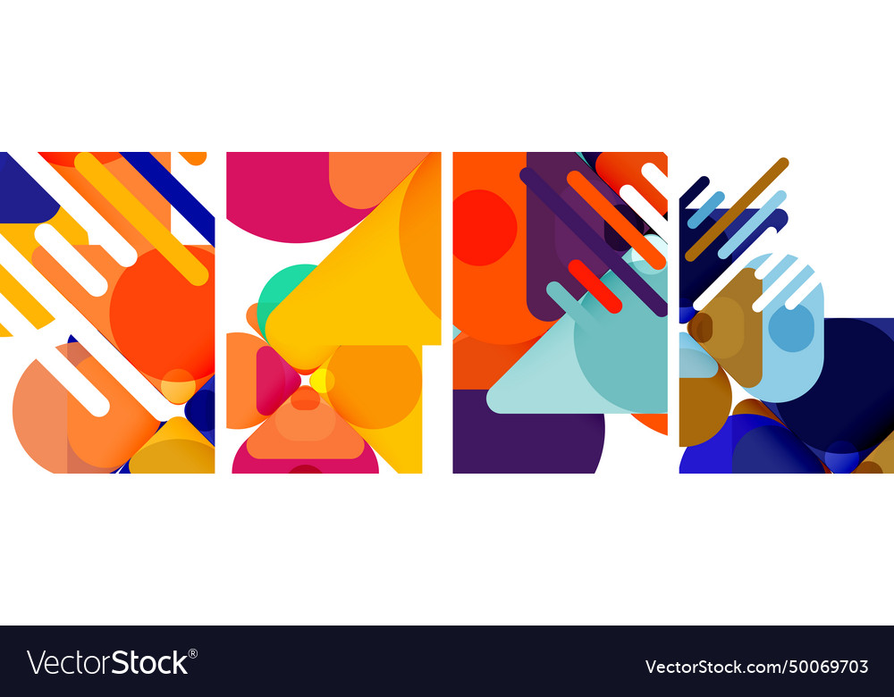Geometric elements abstract backgrounds for Vector Image
