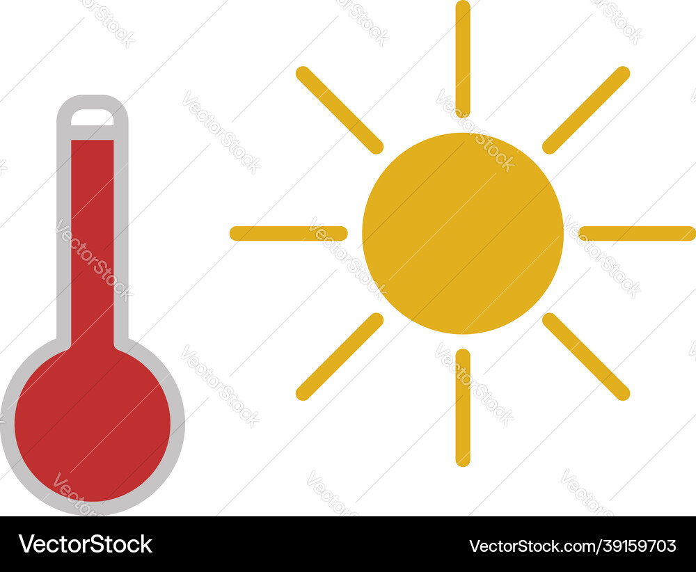 Hot sunny day on a white background Royalty Free Vector