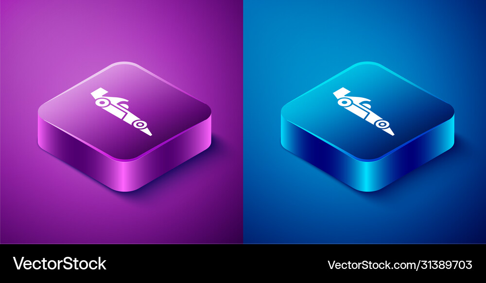Isometric formula 1 racing car icon isolated Vector Image