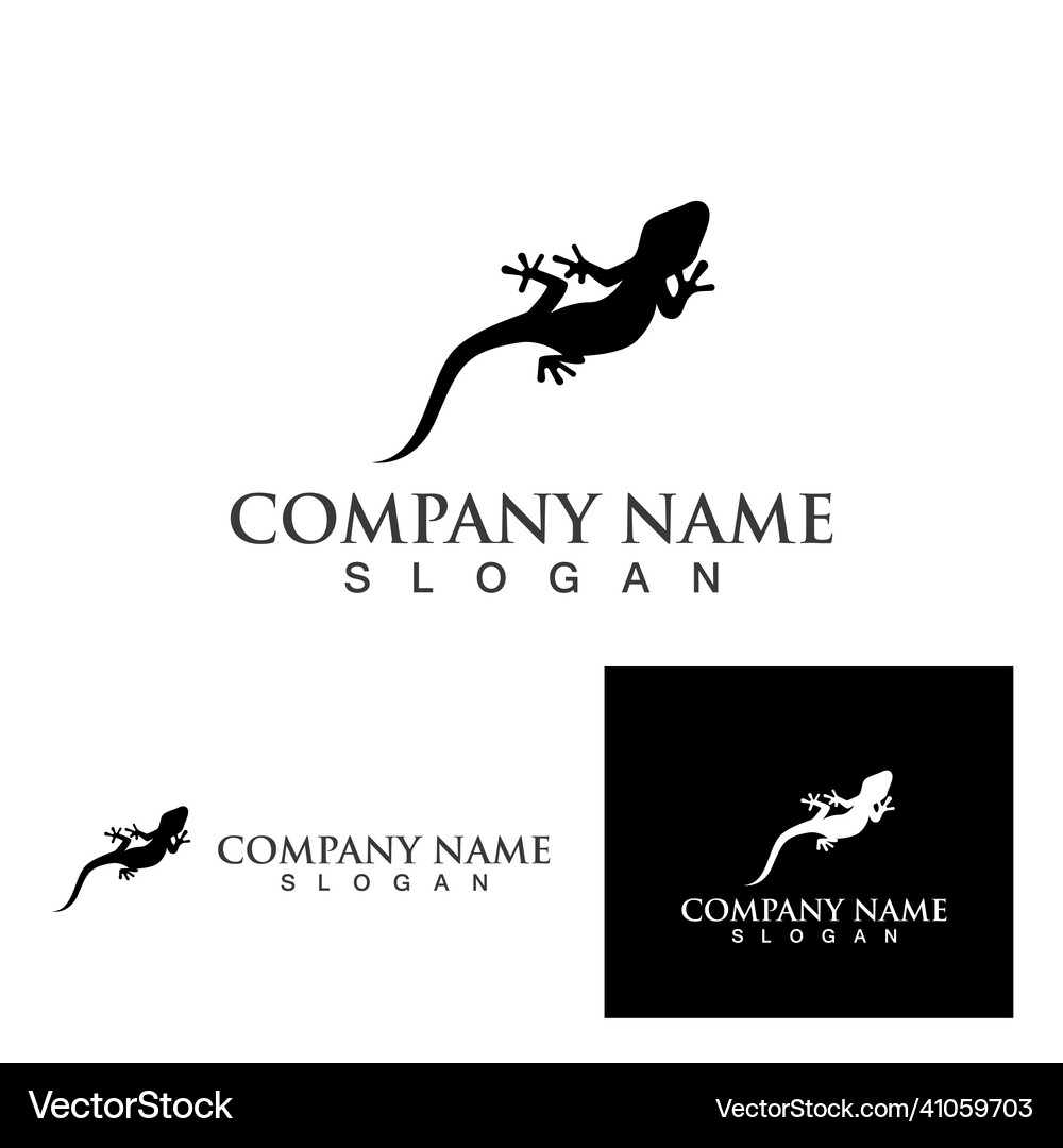Lizard animals logo and symbols template Vector Image