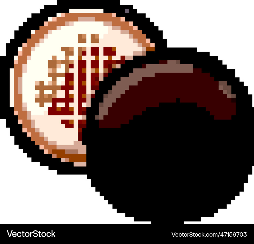 Makeup powder cosmetic game pixel art Royalty Free Vector